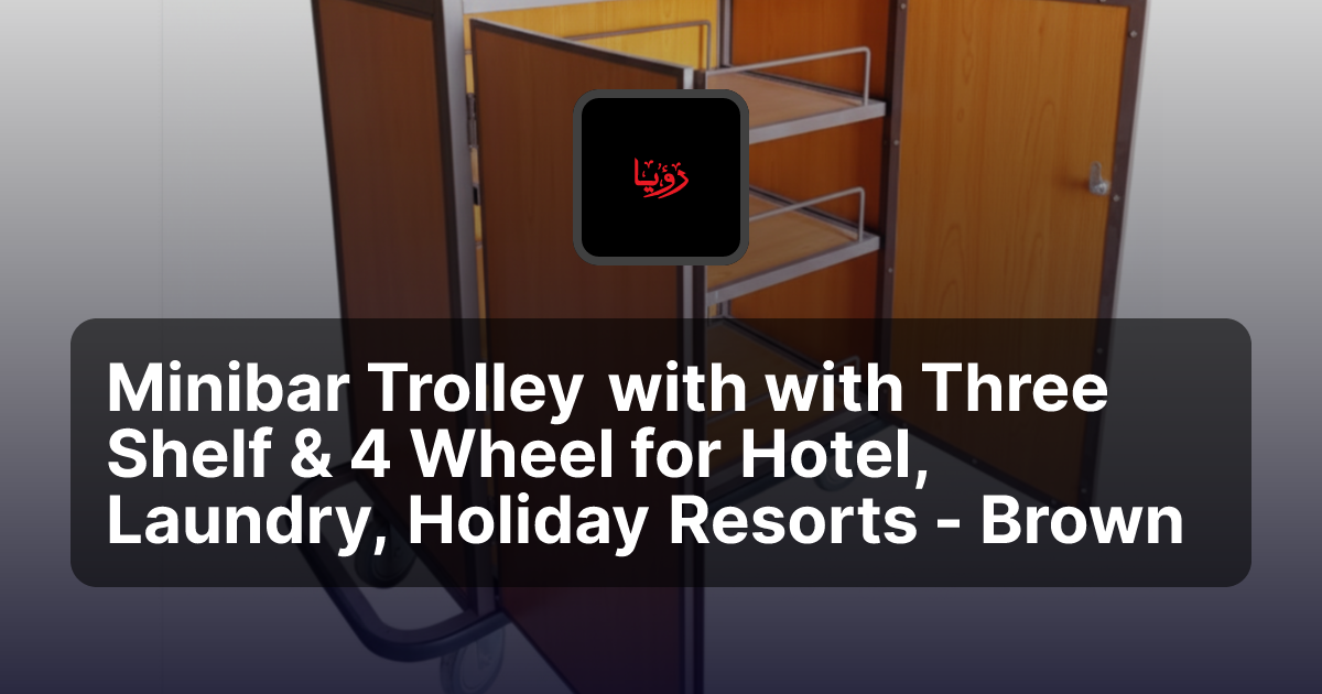 Minibar Trolley with with Three Shelf & 4 Wheel for Hotel, Laundry ...